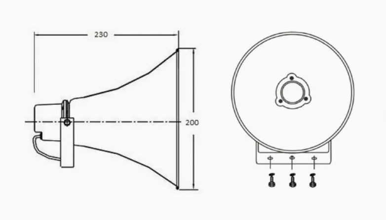 A-FOH-130H – 30W Outdoor Horn Speaker – Soundcraft